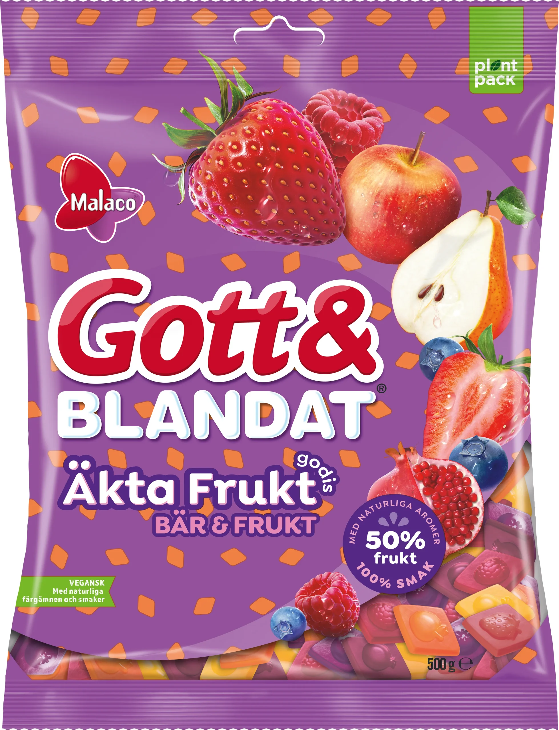 Malaco Gott & Blandat Äkta Fruktgodis Bär & Frukt